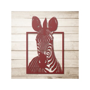 Zebra Metal Wall Art: Modern Home Decor Sign - Etsy