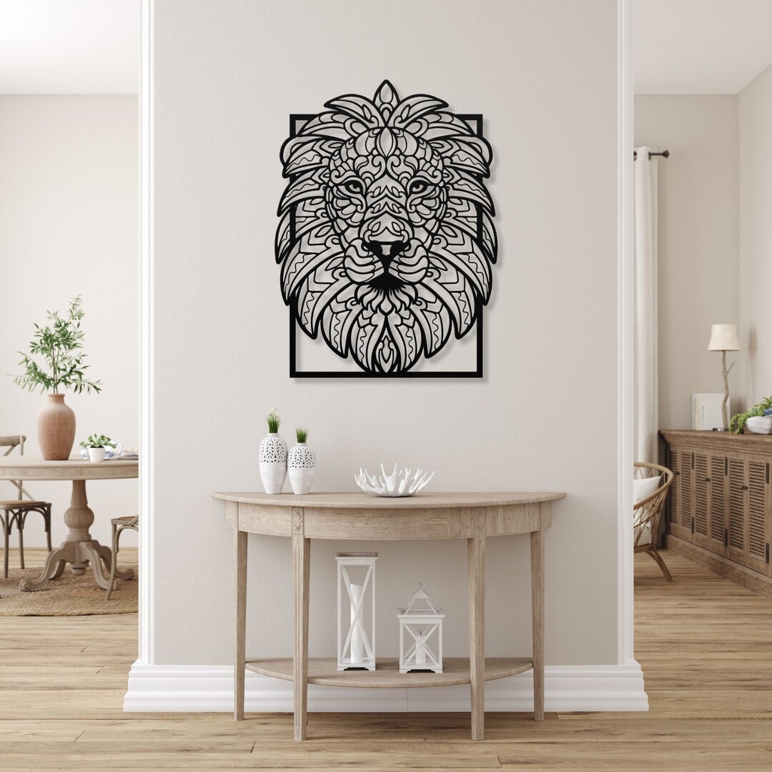 Lion Metal Wall Art, Lion Sign, Lion Home Decor, Lion Gifts, Lion ...