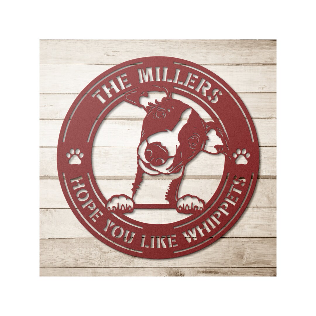 Custom Whippet Dog Metal Sign: Personalized Pet Art - Etsy