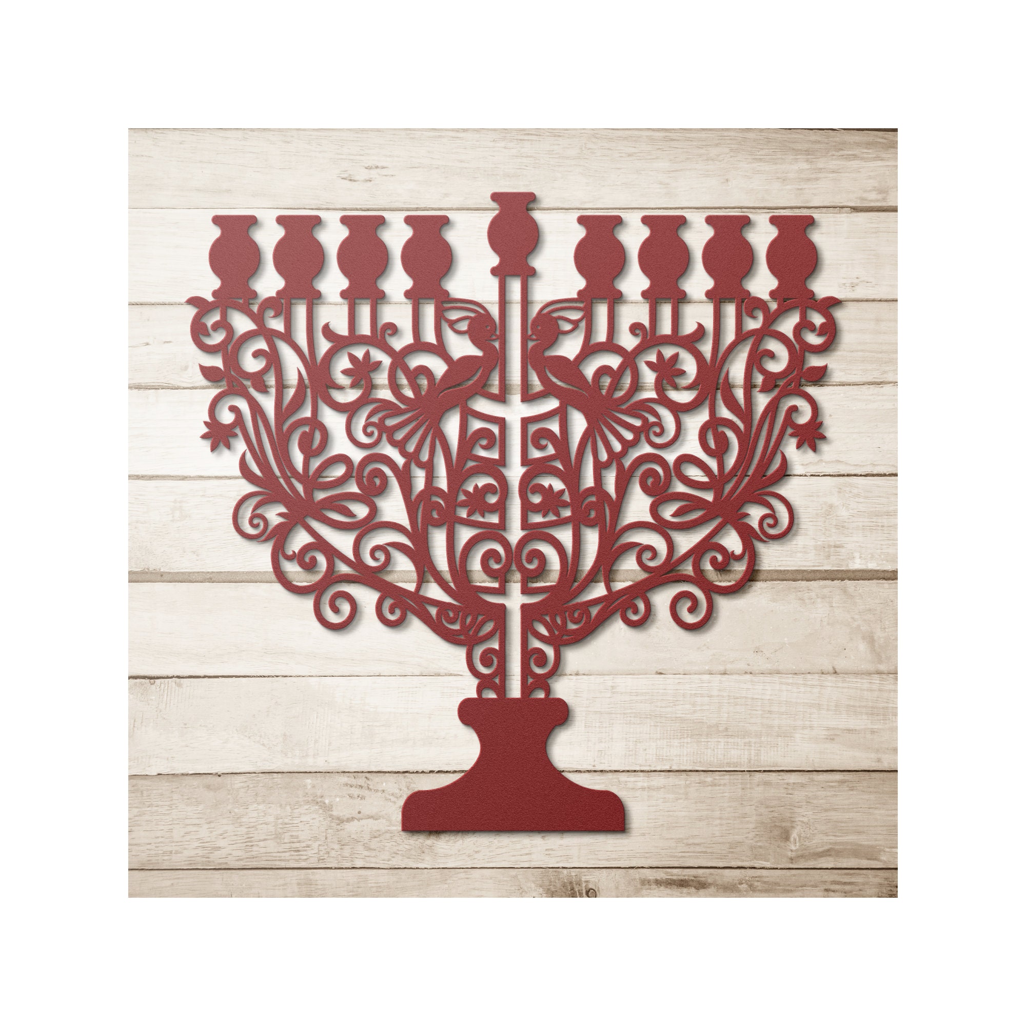 Menorah Metal Wall Art Menorah Sign Menorah Wall Decor - Etsy