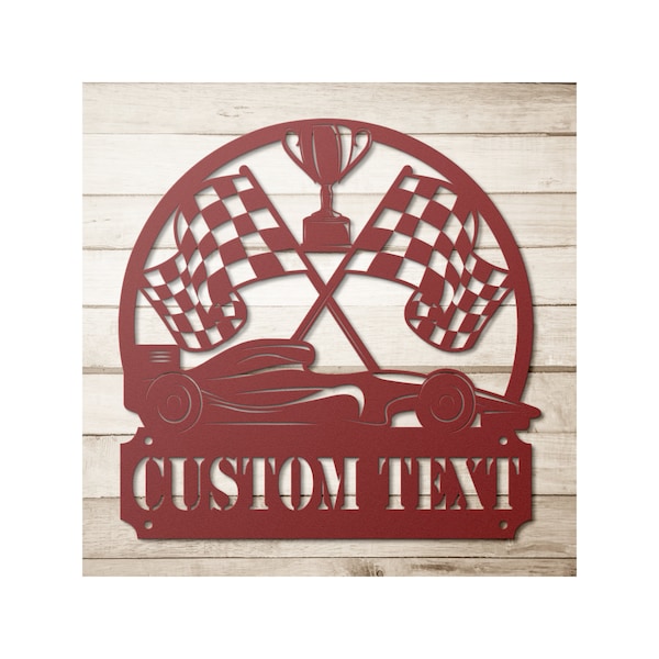 Race Track Metal Wall Art - Etsy