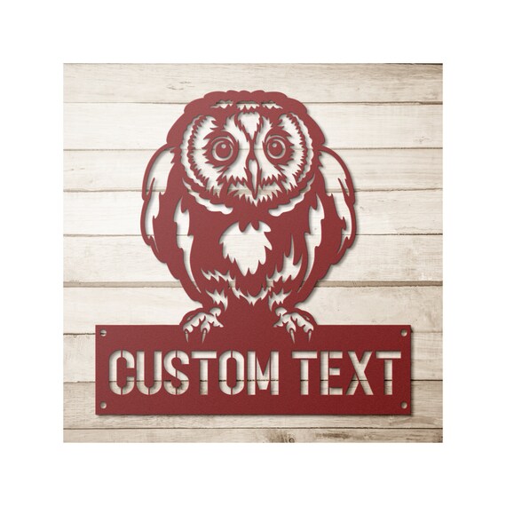 Custom Owl Metal Address Sign Custom Home Sign Owl Lover - Etsy
