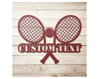 Personalized Tennis Sign, Metal Tennis Wall Art, Tennis Sign, Tennis ...