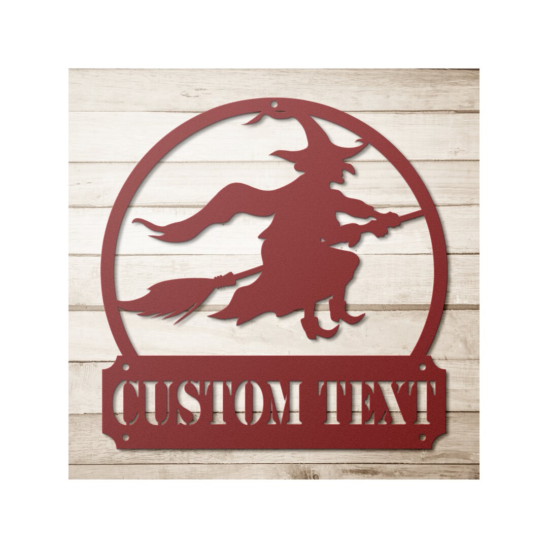 Custom Witch Metal Sign - Personalized Witchy Metal Wall Art - Etsy