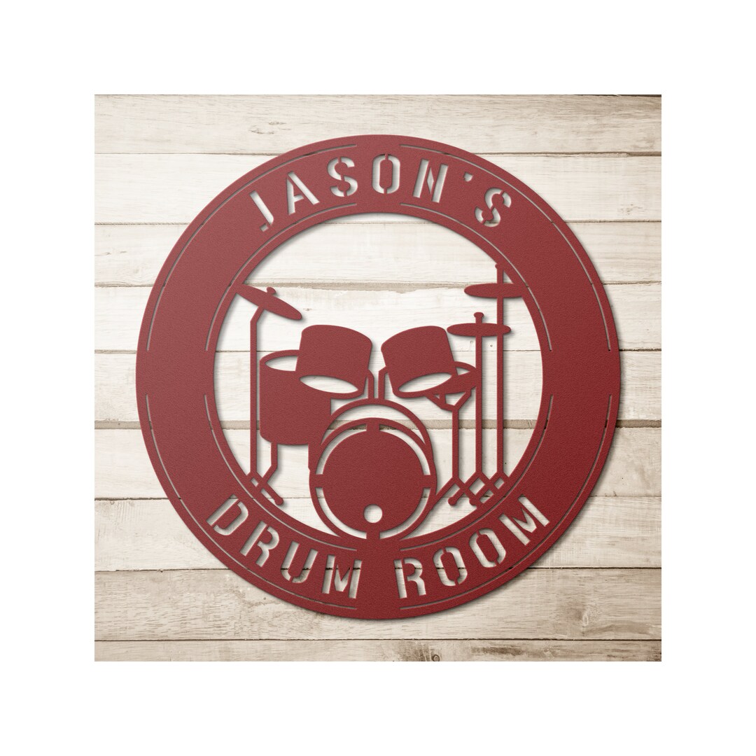 Drums Metal Sign, Custom Drum Gifts, Personalized Gift for Drummers ...