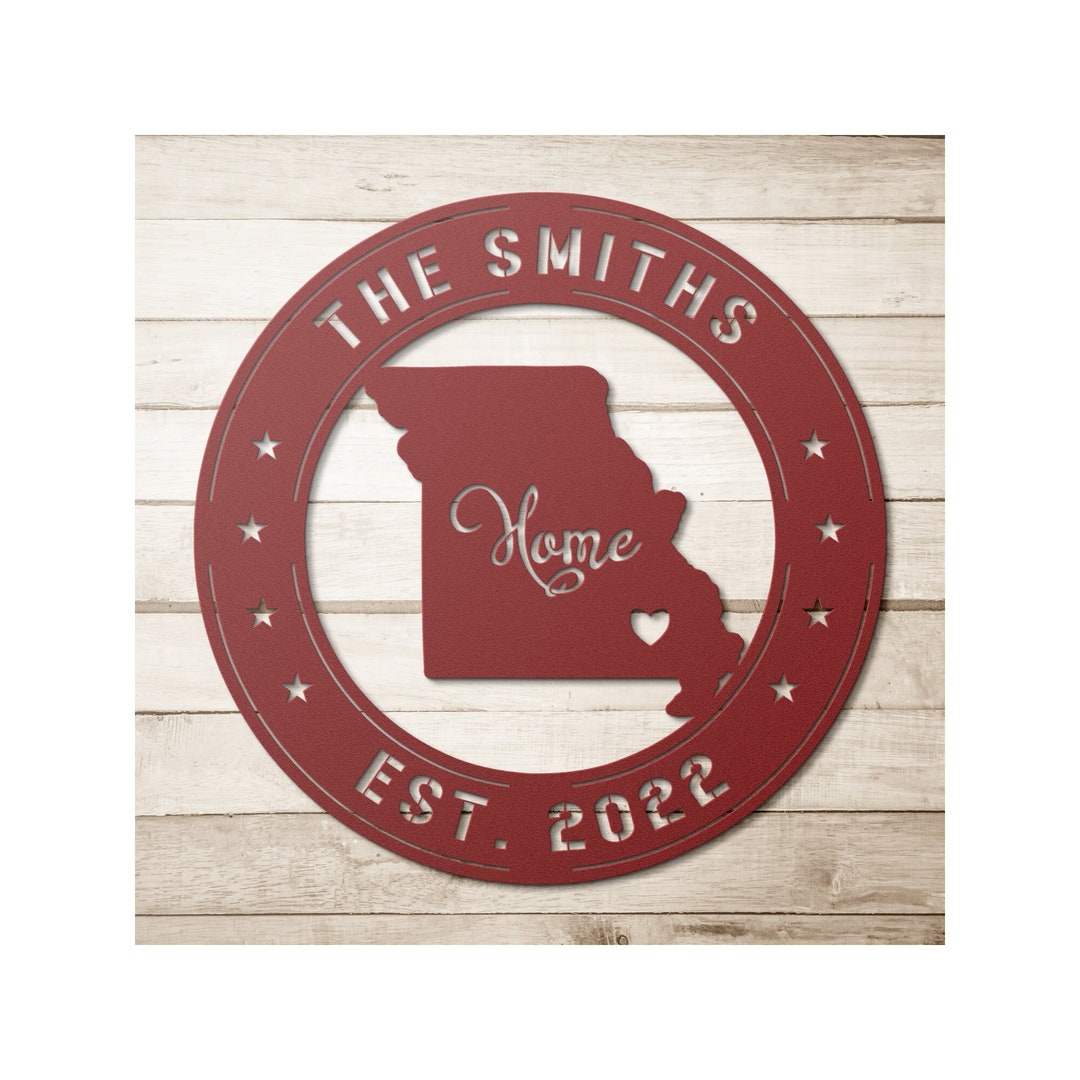 Missouri Metal Sign | Missouri Decor | Missouri Wall Art | Personalized ...