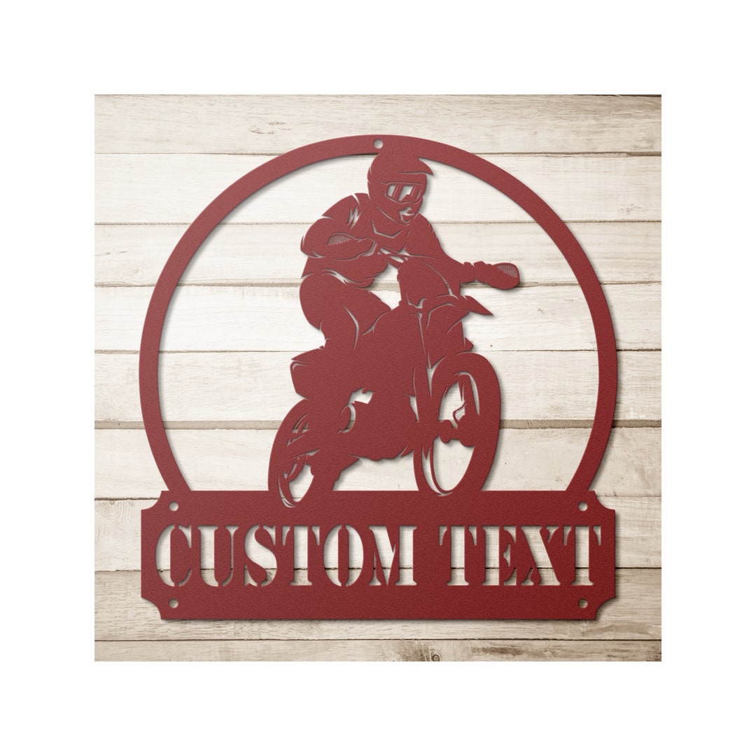 Custom Motocross Metal Sign: Personalized Biker Gift - Etsy