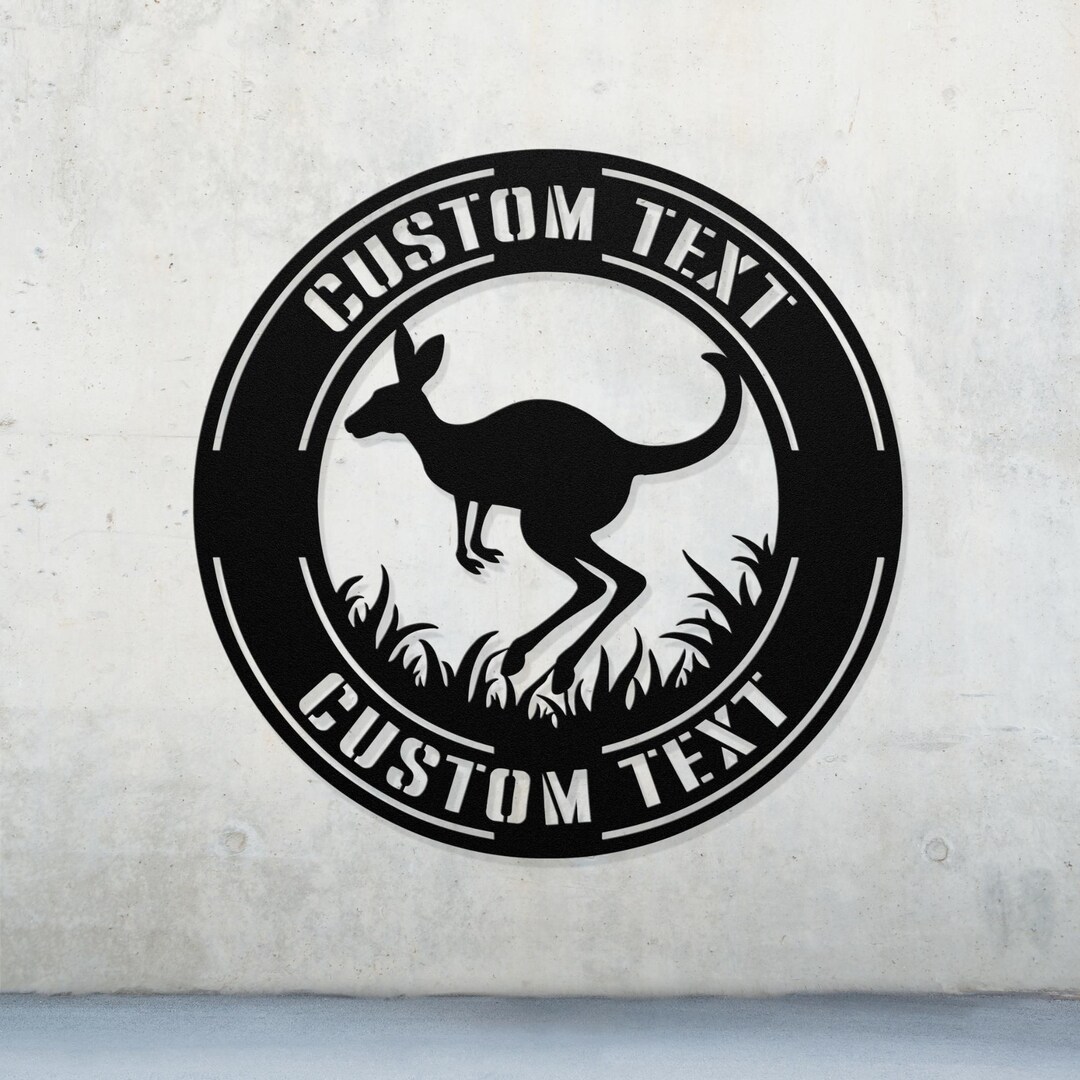 Custom Kangaroo Metal Sign: Personalized Australian Address Plaque - Etsy