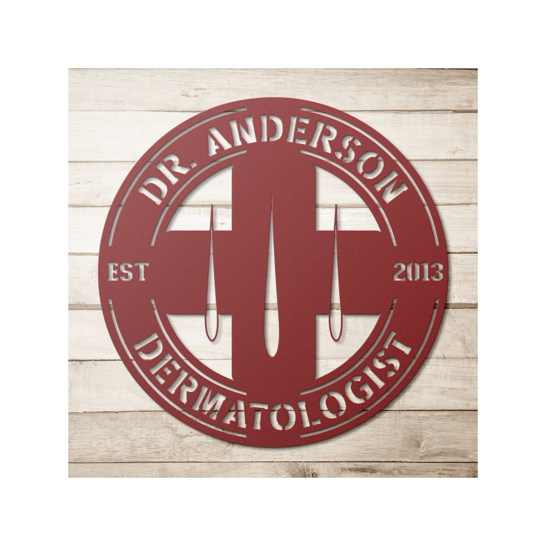 Custom Metal Dermatology Sign - Personalized Dermatology Wall Art Decor ...