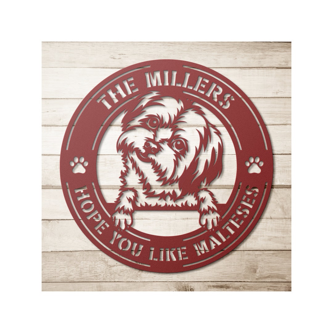 Custom Maltese Metal Art - Maltese Gifts for Women, Gifts for Men ...