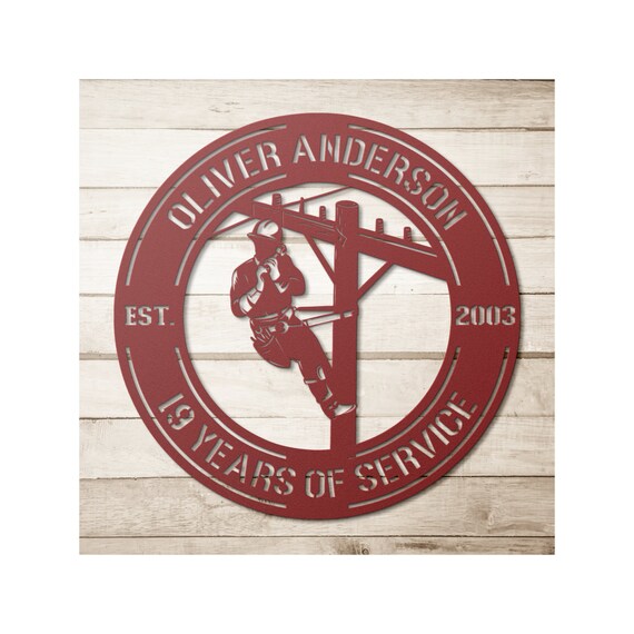 Customized Lineman Name Metal Sign Lineman Gift Lineman - Etsy