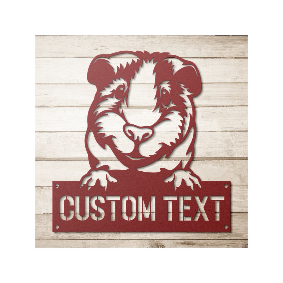 Custom Guinea Pig Metal Sign: Personalized Home Address Wall Decor - Etsy