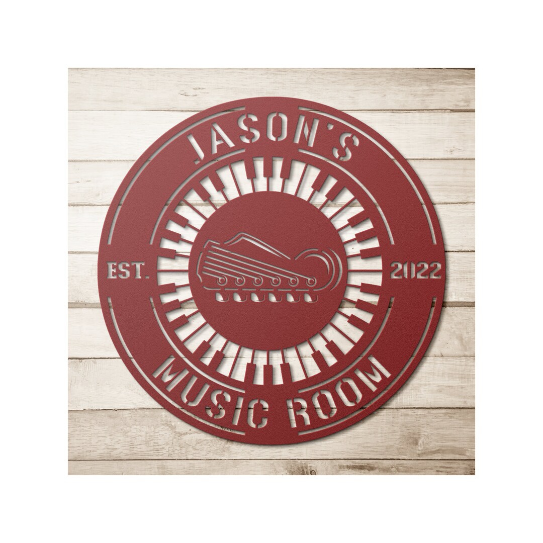 Personalized Music Room Sign, Custom Recording Studio Sign, Guitar and ... Personalized Music Room Sign, Custom Recording Studio Sign, Guitar and ...