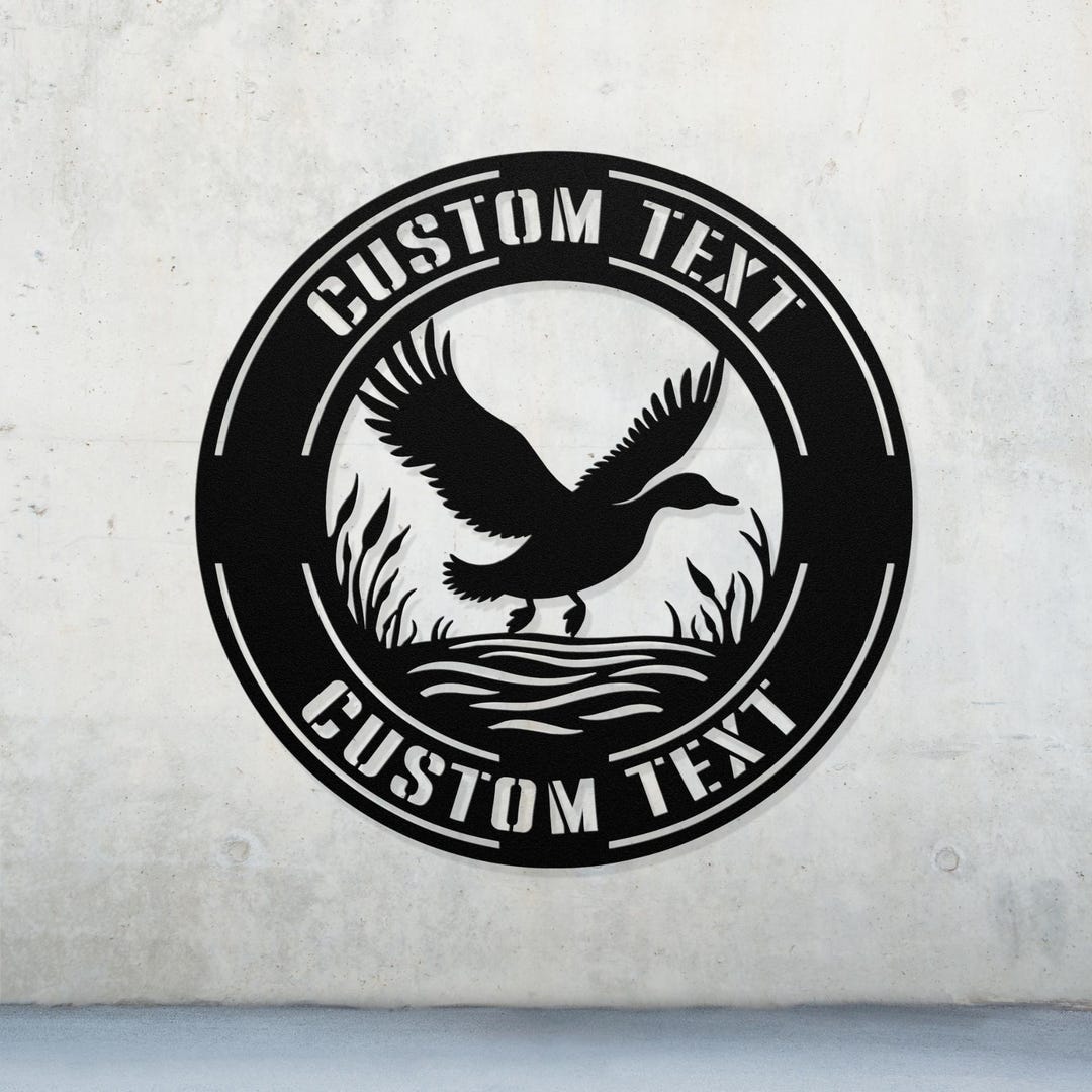 Custom Duck Hunt Metal Sign | Personalized Waterfowl Wall Art | Lake ...
