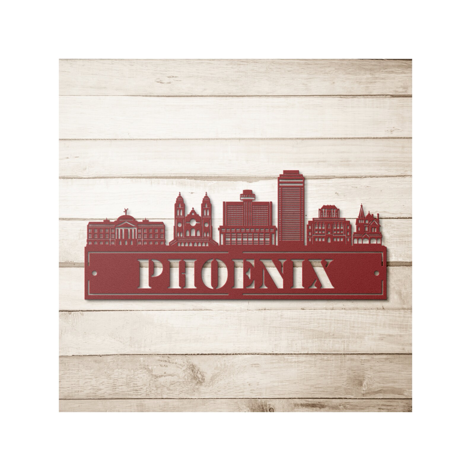 Custom Metal Phoenix Sign - Personalized Phoenix Skyline Wall Art - Etsy