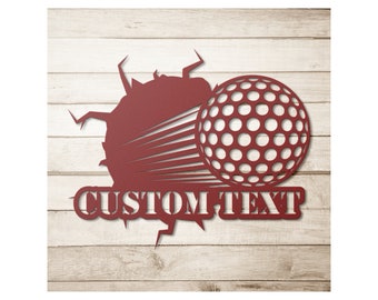 Custom Golf Metal Sign, Personalized Golf Gifts for Men, Golf Man Cave ...