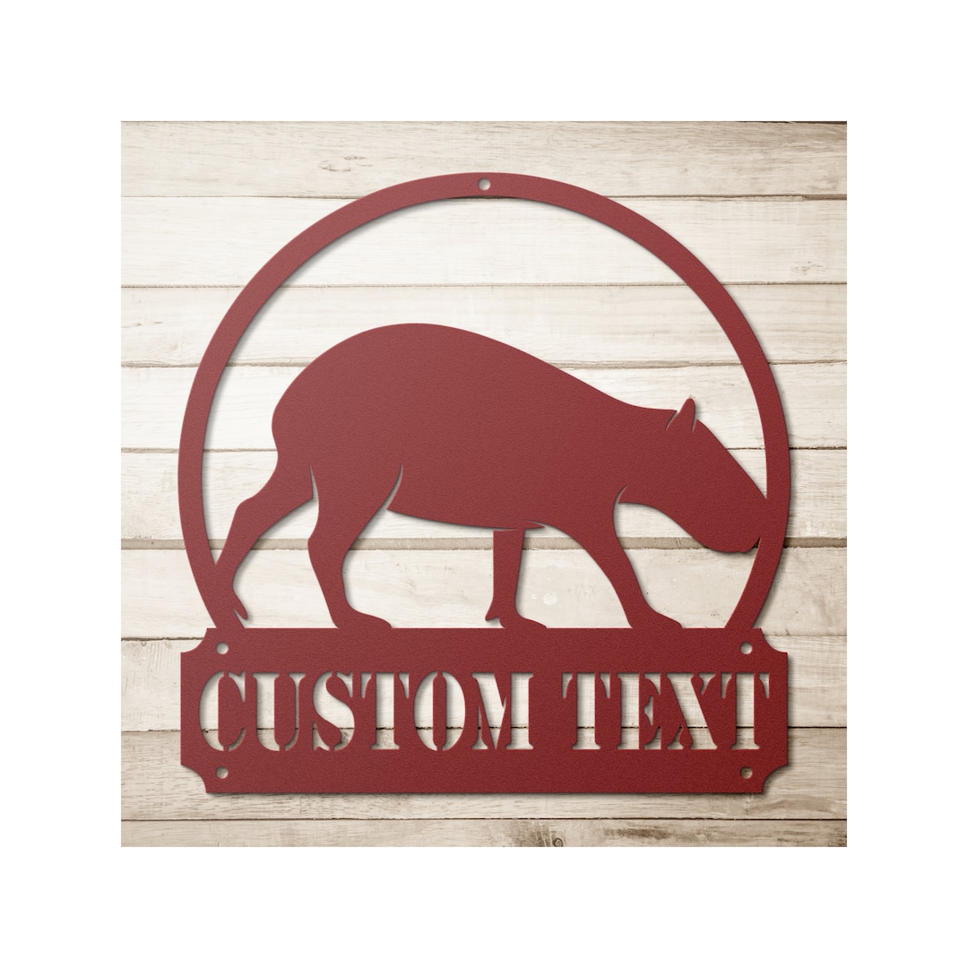 Custom Metal Capybara Sign - Personalized Capybara Wall Art Decor - Etsy