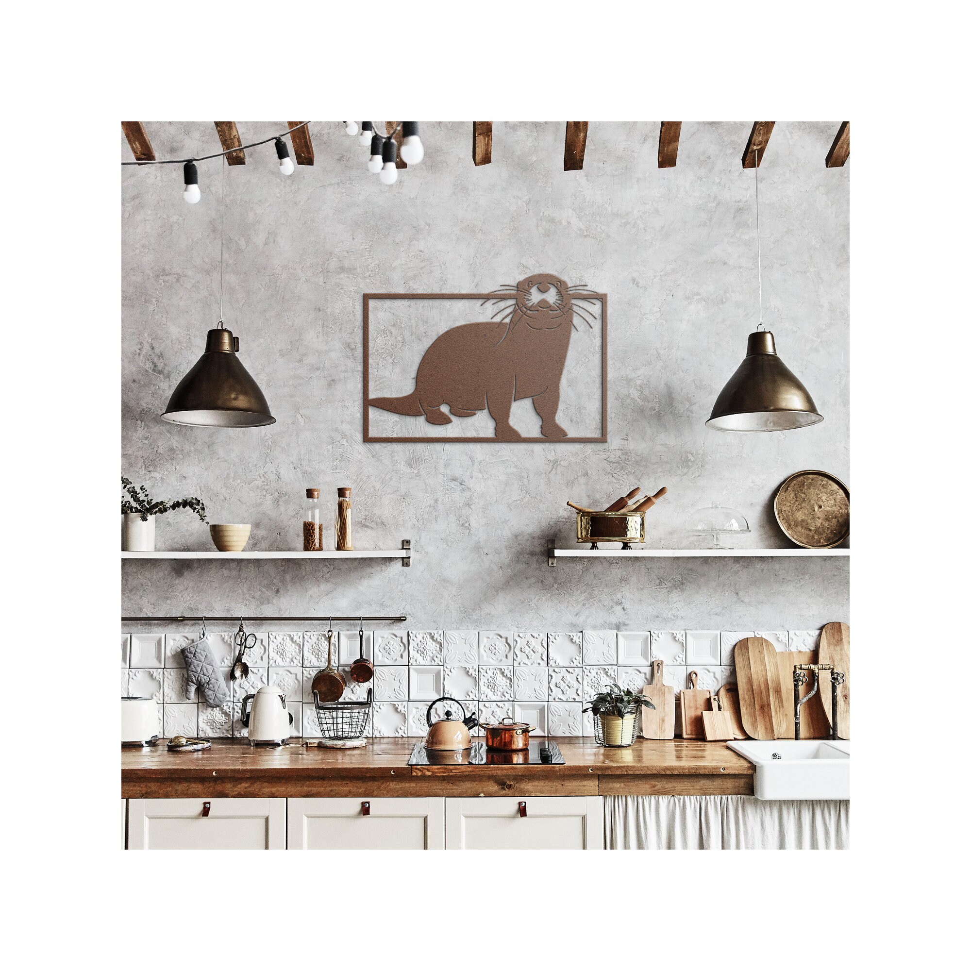 Metal Beaver Wall Art: Powder Coated Steel, Home Decor - Etsy