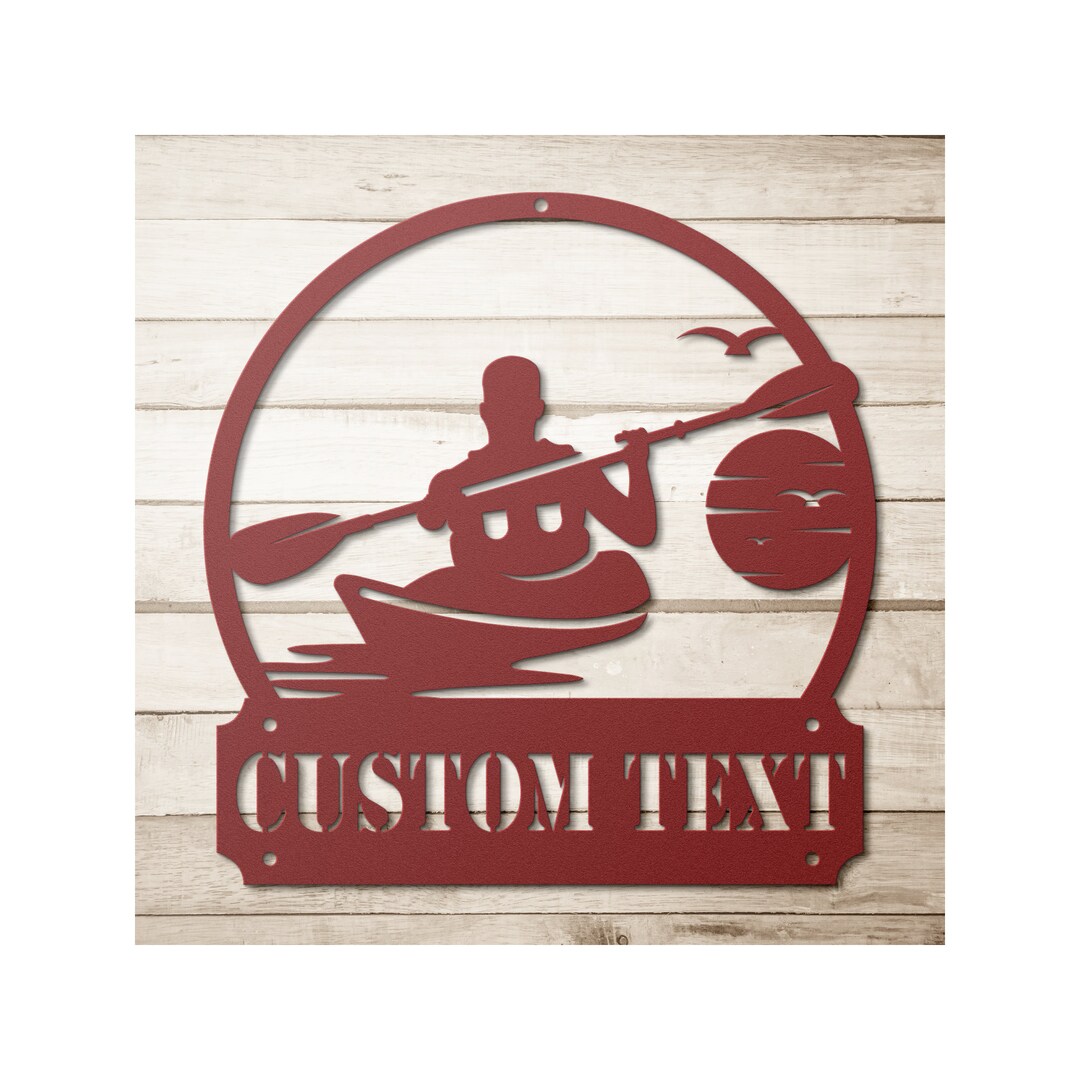 Custom Kayaking Metal Art - Personalized Kayak Sign - Etsy