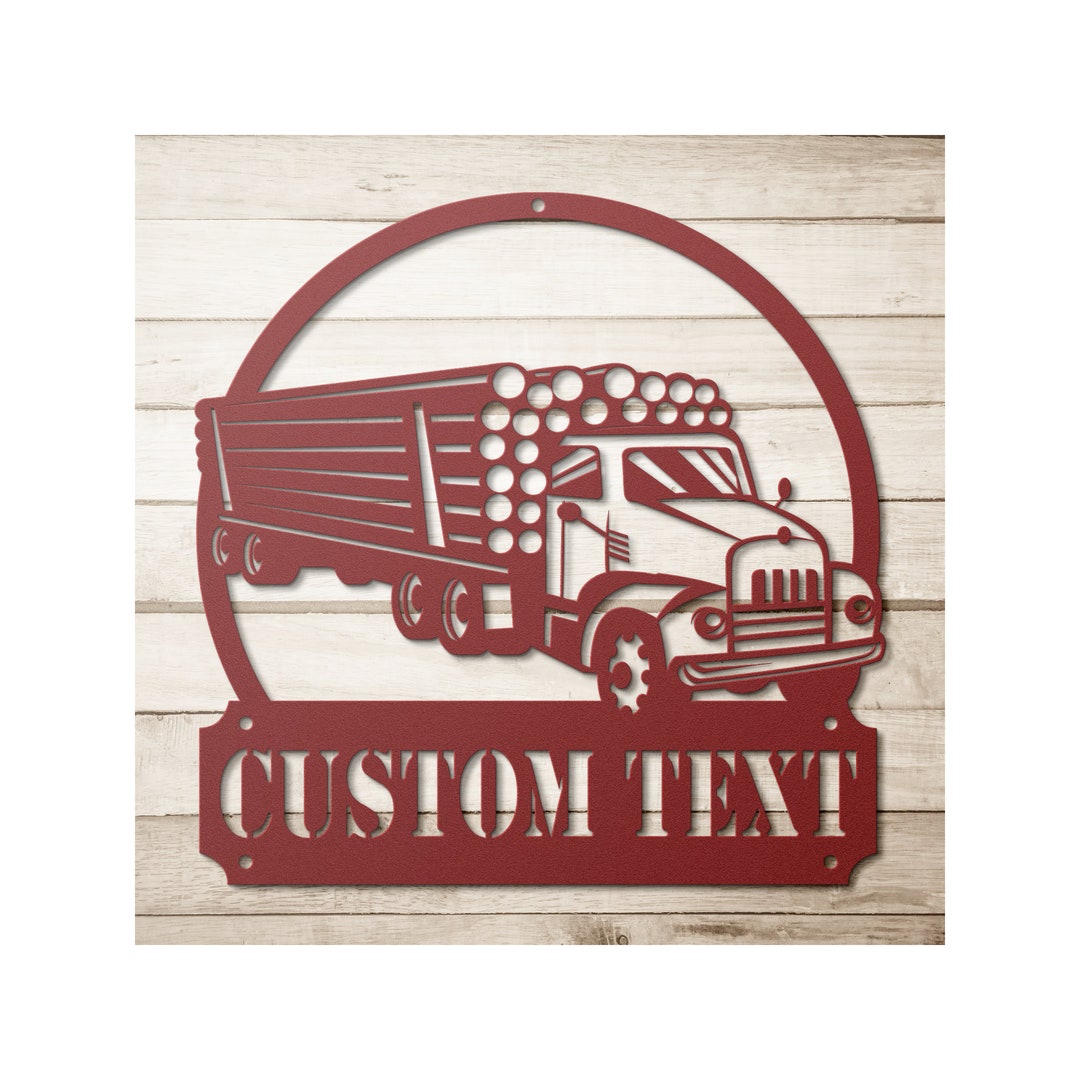 Custom Logging Metal Signs - Personalized Log Truck Driver Gifts for ...