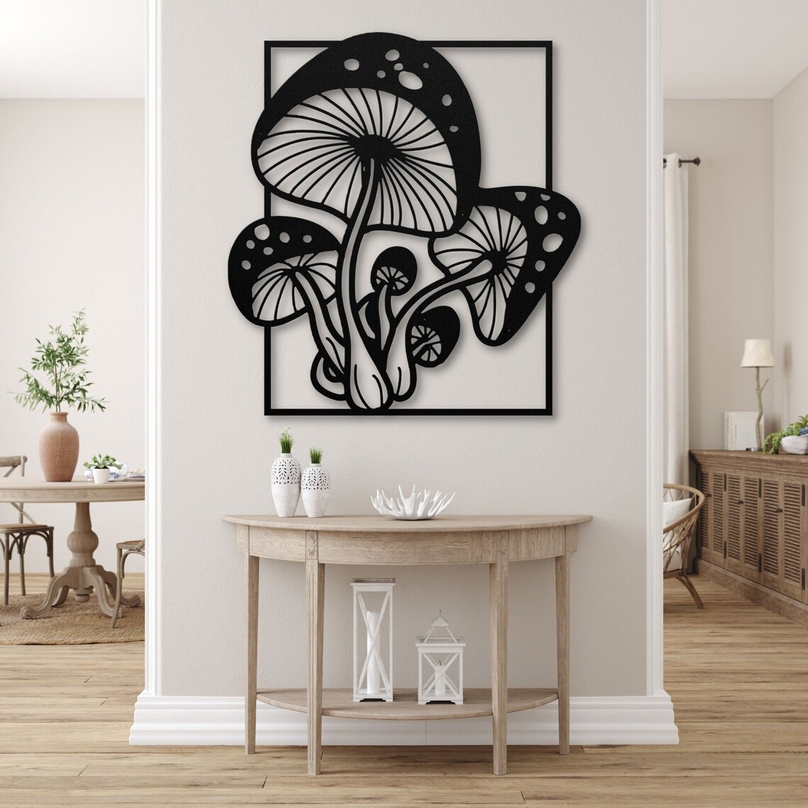 Mushroom Metal Wall Art Mushroom Decor Bedroom Mushroom Door - Etsy