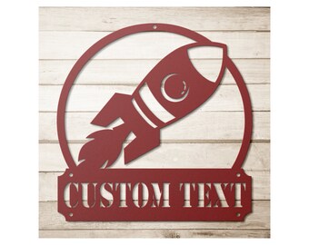 Metal Rocket Sign - Etsy