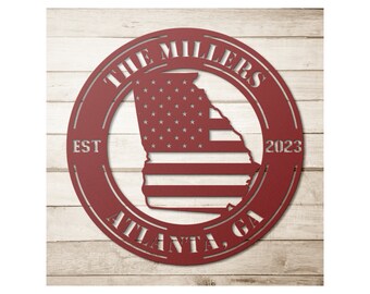 Ga State Wall Art - Etsy