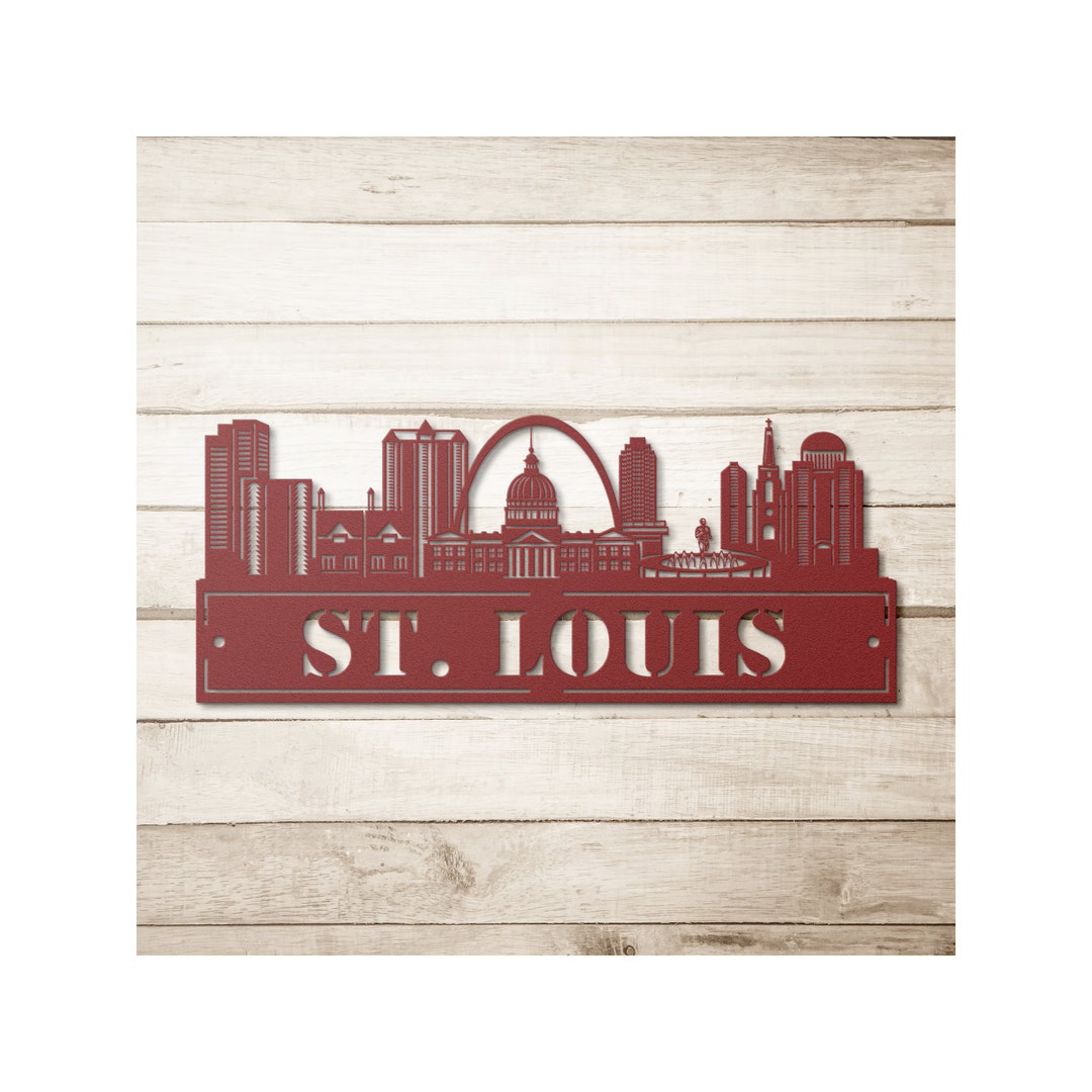 Custom Metal St Louis Skyline Sign: Personalized Wall Art - Etsy