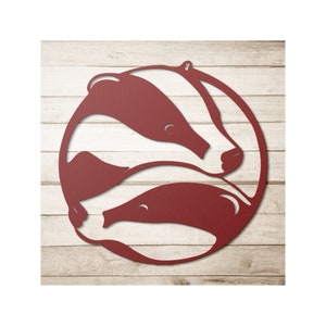 Metal Honey Badger Wall Decor, Badger Wall Art, Badger Door Hanger ...