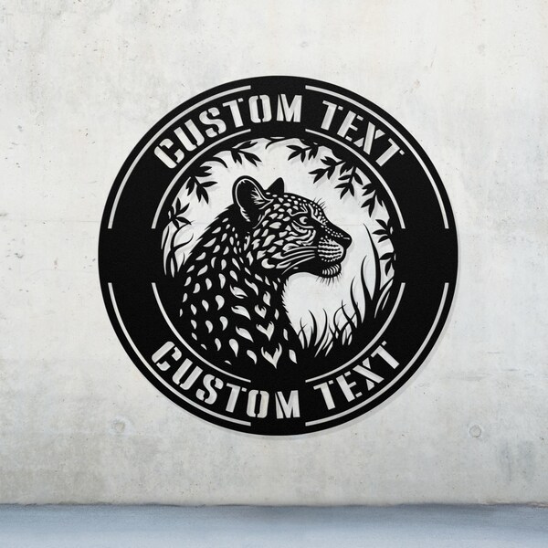 Custom Leopard Metal Sign - Etsy