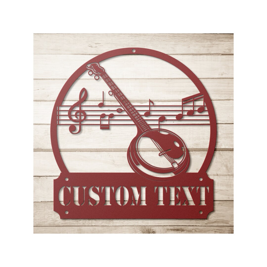 Personalized Banjo Metal Sign: Custom Wall Decor - Etsy