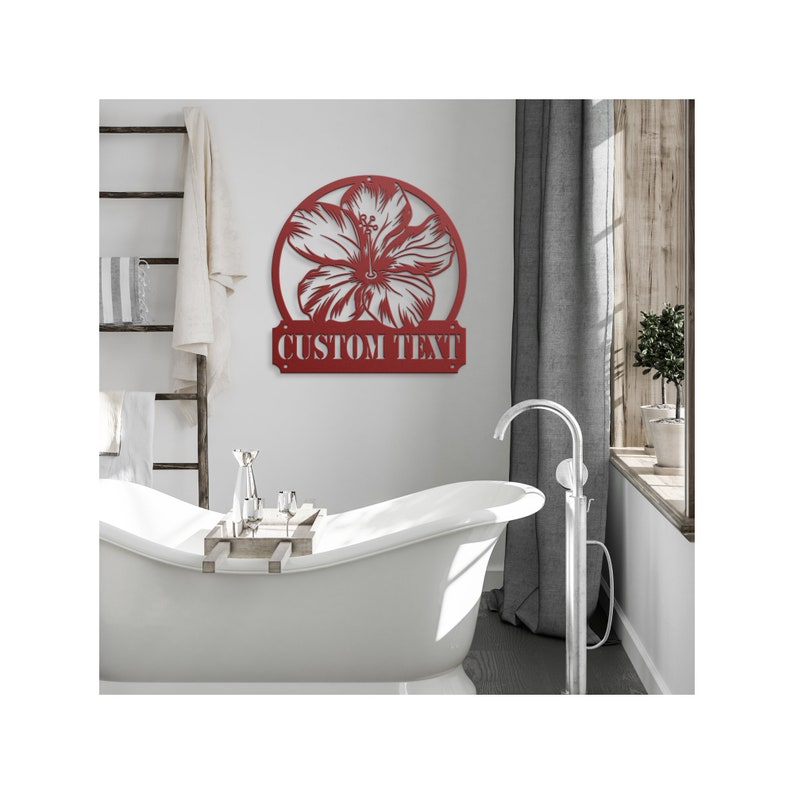 Custom Metal Hibiscus Sign - Personalized Hibiscus Wall Art Decor - Etsy