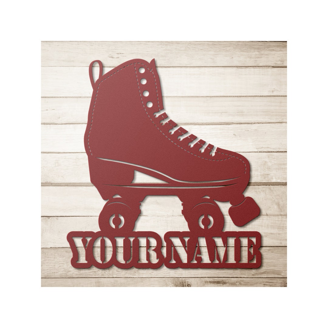 Custom Roller Skate Metal Wall Art: Personalized Name Sign - Etsy