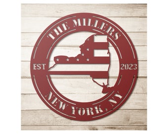 Metal New York State Sign - Etsy