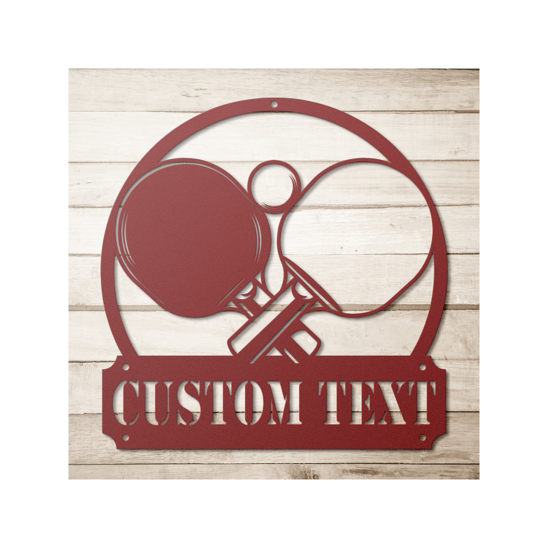 Custom Metal Ping Pong Sign - Personalized Ping Pong Wall Art Decor - Etsy