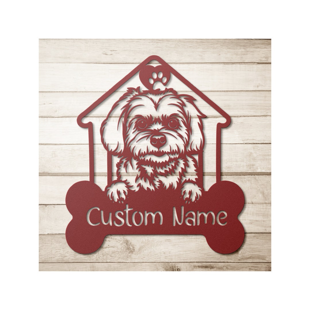 Custom Maltese Sign, Maltese Metal Cutout, Personalized Maltese Gift ...