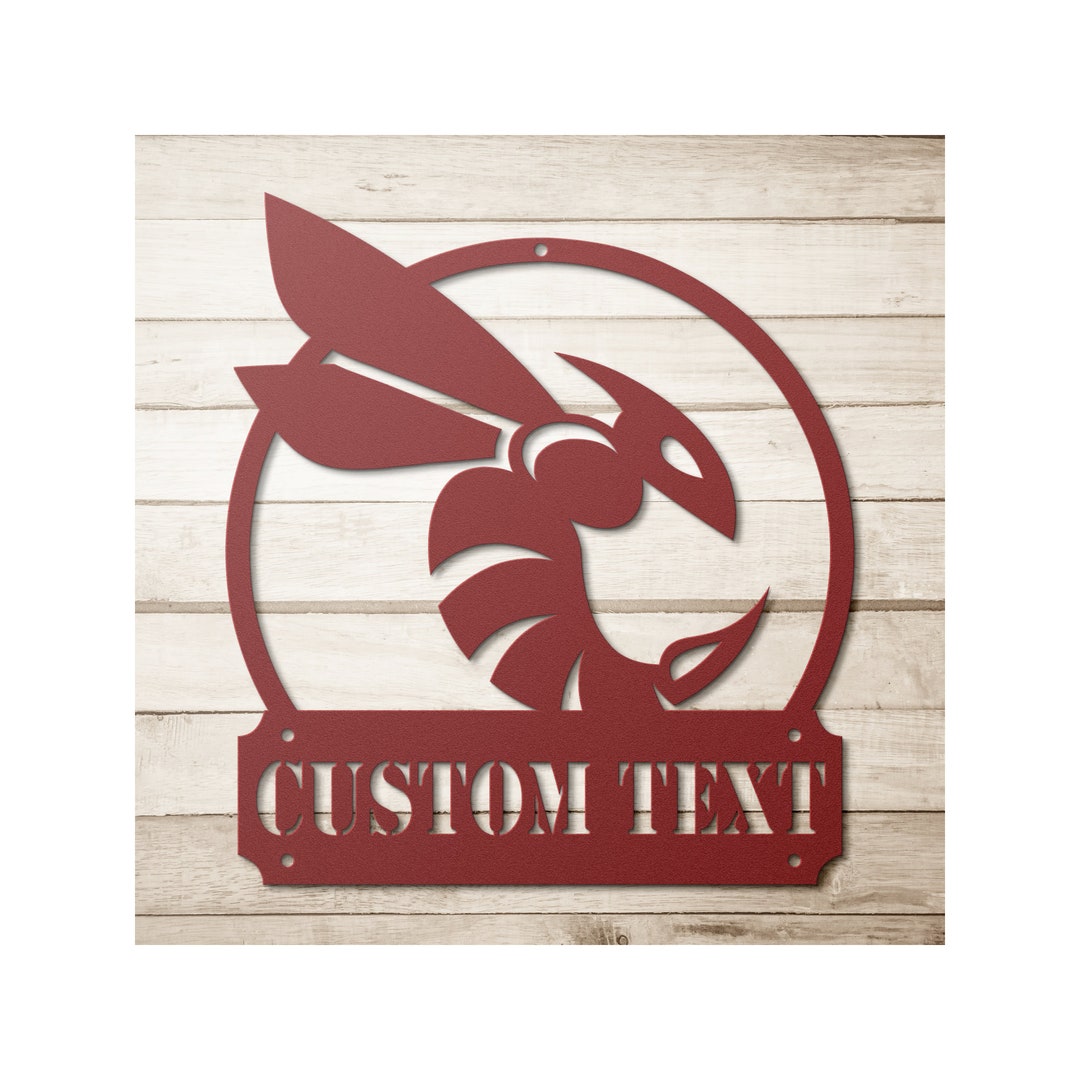 Custom Metal Hornet Name Sign - Personalized Insect Lover Wall Art ...