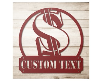 Money SIGN, Personalized Dollar Sign Metal Wall Art Customizable ...