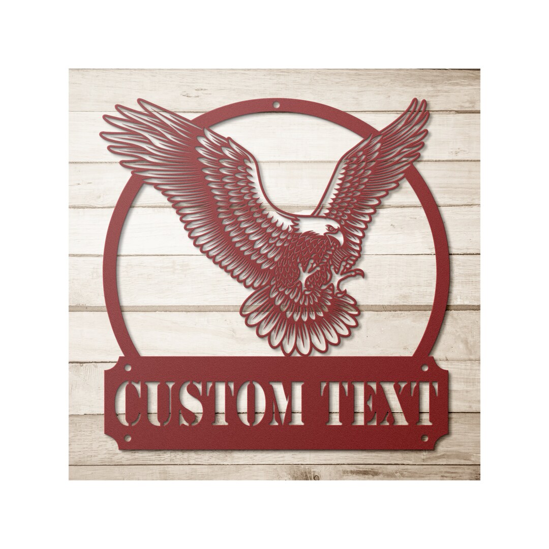Custom Metal Eagle Sign - Personalized Eagles Wall Art Decor - Etsy