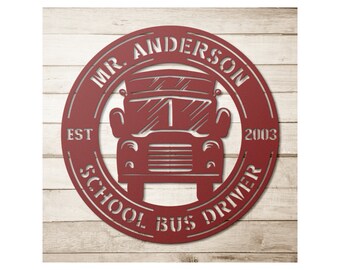 Metal School Bus Sign - Etsy
