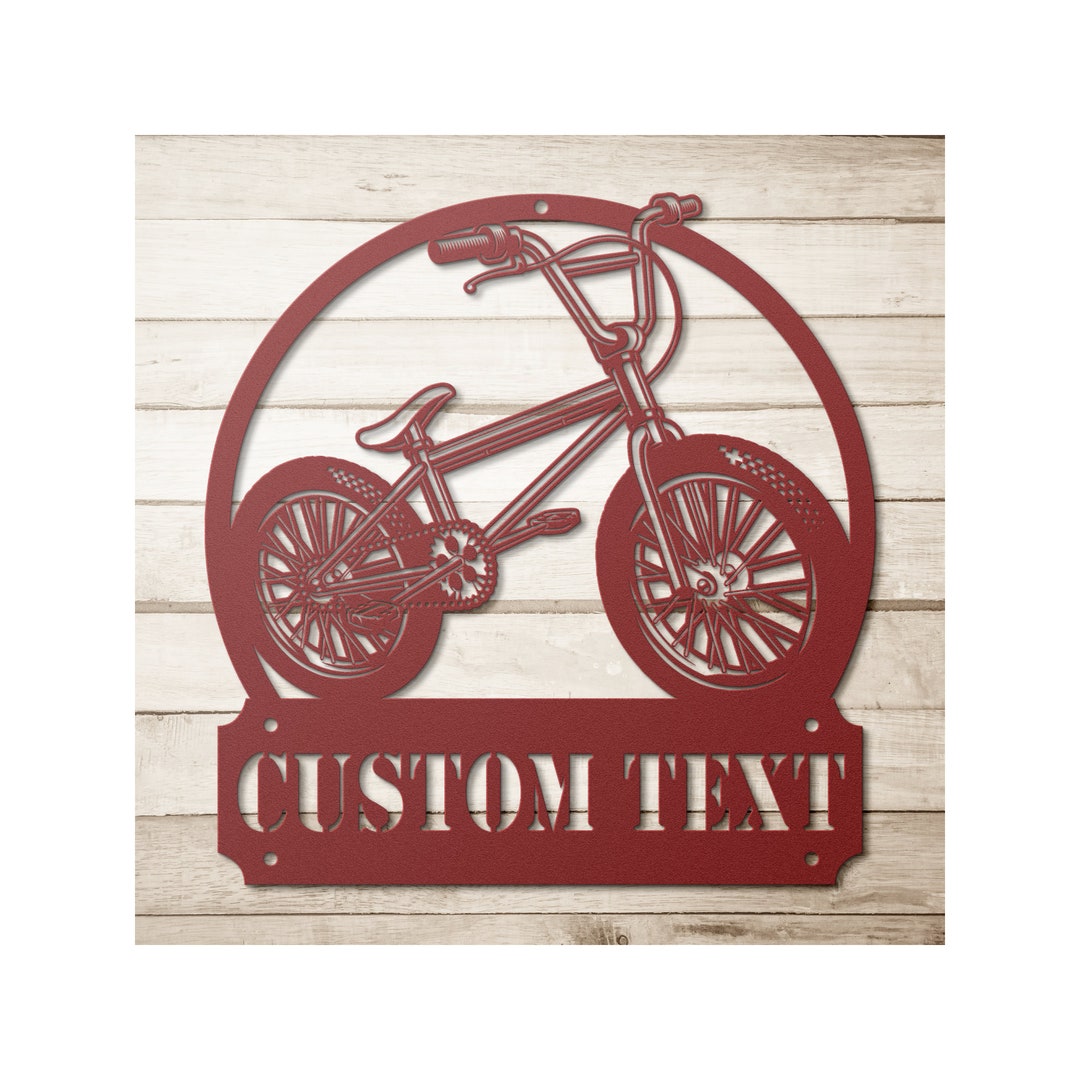 Custom BMX Bike Metal Sign: Personalized Cycle Wall Art - Etsy
