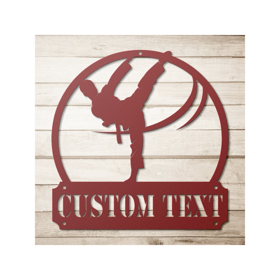 Custom Metal Karate Sign - Personalized Taekwondo Wall Art Decor - Etsy