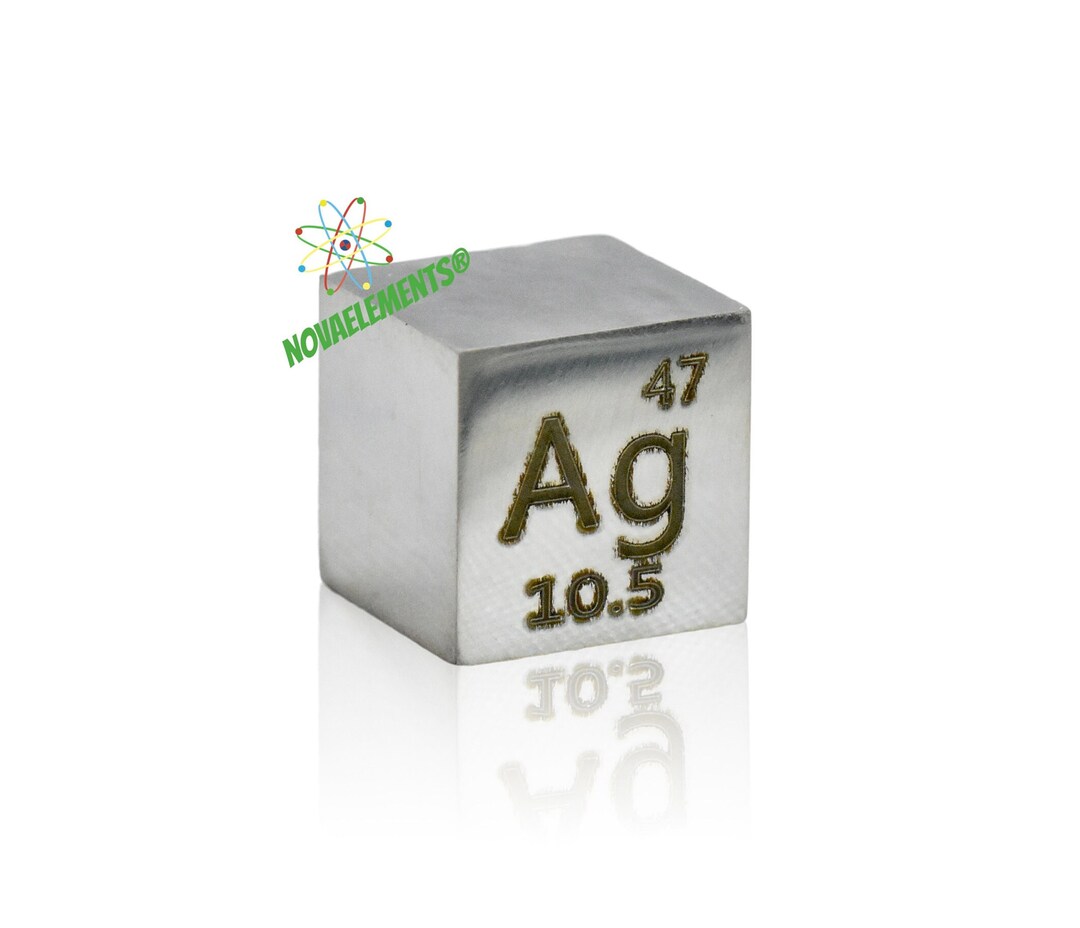 Silver Density Cube 10x10x10mm, Periodic Table of the Elements, Silver ...