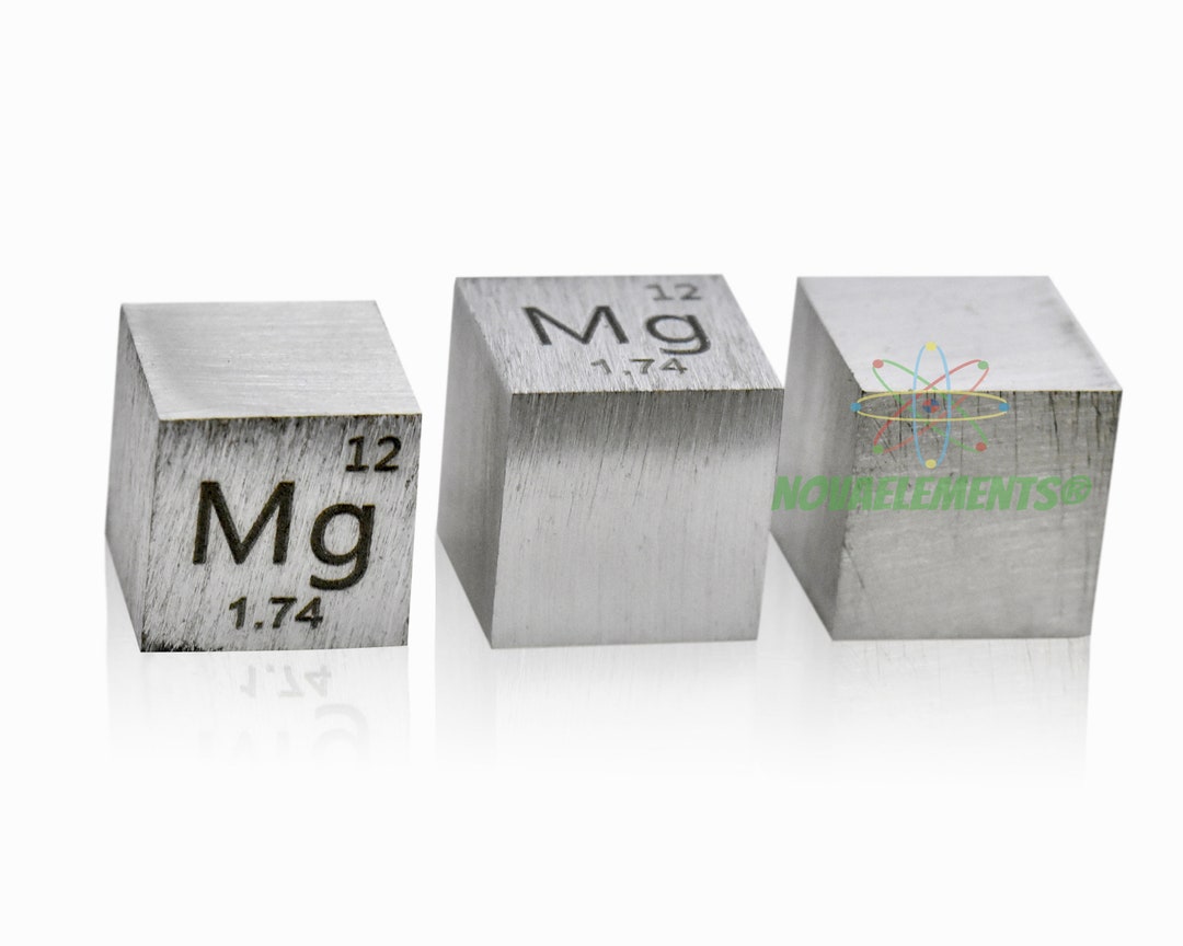 Magnesium Cube Density 10x10x10mm, Periodic Table of the Elements ...