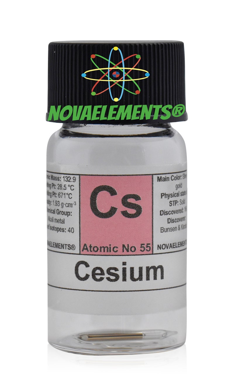 Cesium Metal Element 55, Periodic Table of Elements, Cesium Metal ...