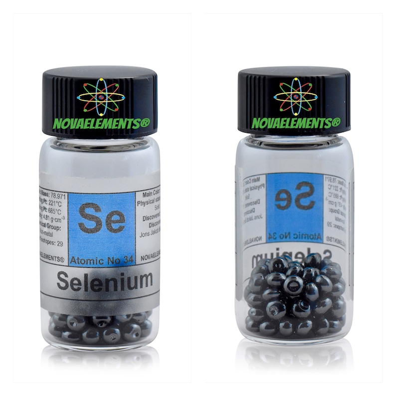 Selenium Element 34, Periodic Table of Elements, Selenium Vial, Selenium Pellets 5 Grams 99.999% ...