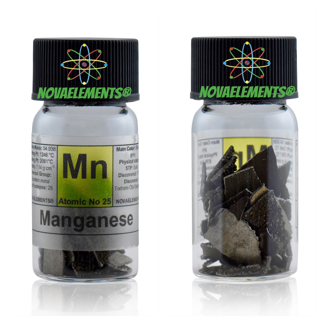 Metallic Manganese Element 25, Periodic Table of the Elements ...