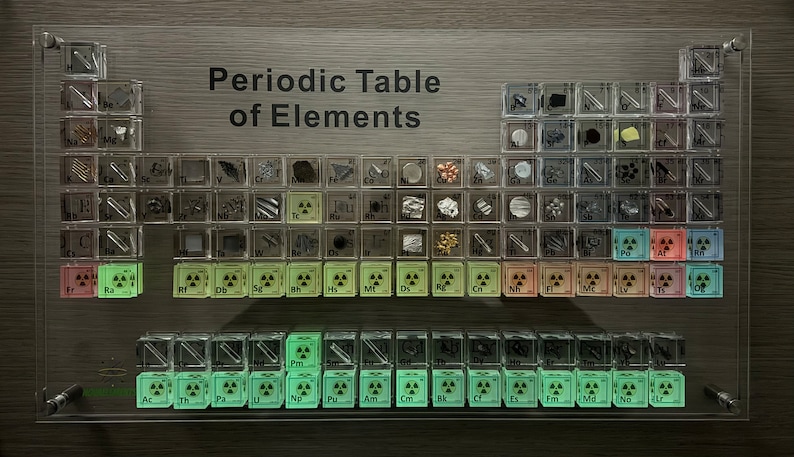 Portable Periodic Table of the Elements With Real Elements, Set of 118 ...