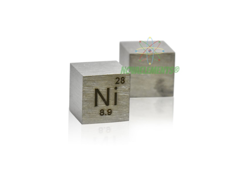 Nickel Cube Density 10x10x10mm, Periodic Table of Elements, Nickel ...
