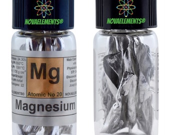 Magnesium Metal Pieces 99.99% Pure Element Sample in a PEGUYS Periodic ...
